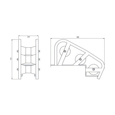 EDGE MOUNT MANHOLE LEAD-IN CABLE LAYING ROLLER (HEAVY DUTY) | For Sale ...